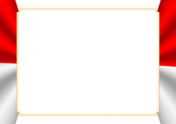 Border made with indonesia national colors Vector Image