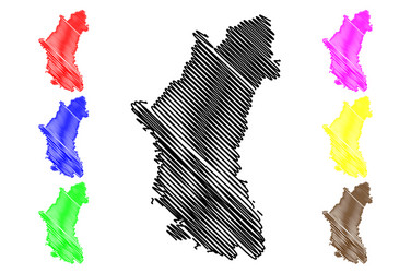 Perak map Royalty Free Vector Image - VectorStock