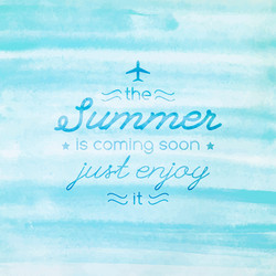 Summer is coming soon text Royalty Free Vector Image