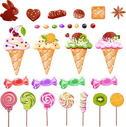 Set of candies Royalty Free Vector Image - VectorStock