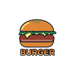 Fresh tasty burger isolated on white background Vector Image