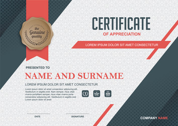 Modern geometric shape certificate design template