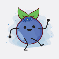 Cute blueberry character Royalty Free Vector Image
