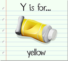 Flashcard letter y is for yarn Royalty Free Vector Image