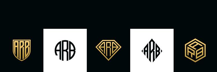 Initial letters drc logo designs bundle Royalty Free Vector