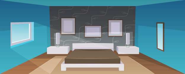 Modern bedroom Royalty Free Vector Image - VectorStock
