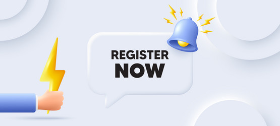 Register now tag free registration offer Vector Image