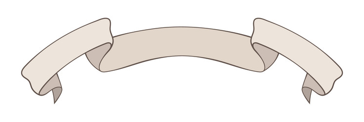 Scroll ribbon with texture in vintage style Vector Image