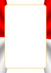 Border made with indonesia national colors Vector Image