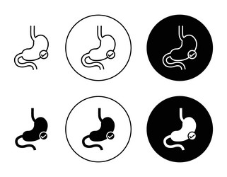Good digestion icon set improve gastro intestinal Vector Image