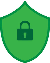 Secure logo badge design ic Royalty Free Vector Image