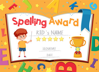 Spelling Award Vector Images (89)