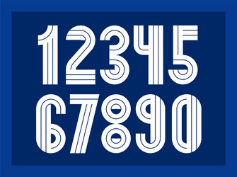 Geometric numbers set digits retro 90s style Vector Image