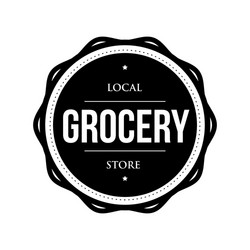 Grocery vintage stamp Royalty Free Vector Image