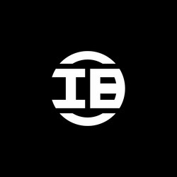Ib logo monogram emblem style with crown shape Vector Image