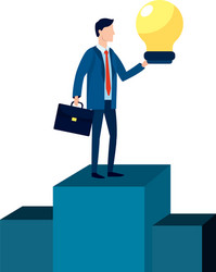 Successful businessman avatar cartoon Royalty Free Vector