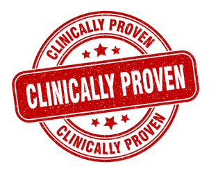 Clinically proven stamp clinically proven label Vector Image