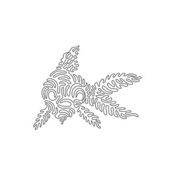 Continuous curve one line drawing Royalty Free Vector Image