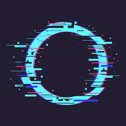 Distortion dynamic circle elements technology Vector Image