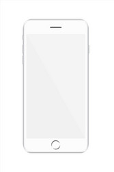 Phone mockup with black frame and white blank Vector Image