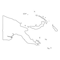 Philippines - solid black outline border map Vector Image
