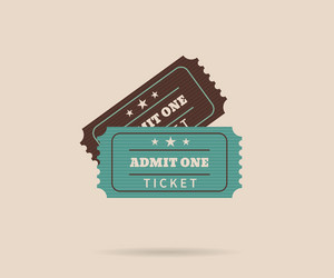Retro ticket templates on white background Vector Image