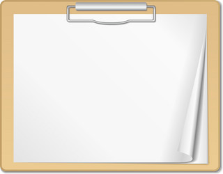 Clipboard with paper and pencil Royalty Free Vector Image