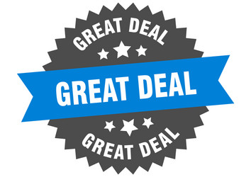 Great deal blue square grungy vintage isolated Vector Image