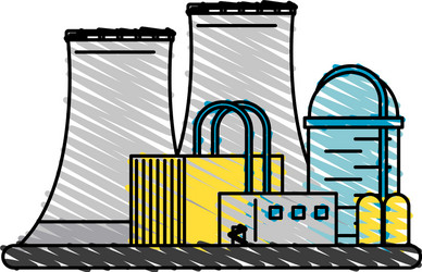 Nuclear Radioactive Doodle Vector Images (over 140)