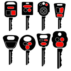 Two car keys isolated Royalty Free Vector Image