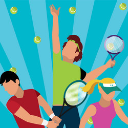 Tennis players cartoons Royalty Free Vector Image