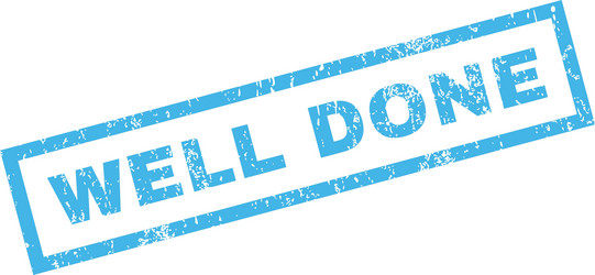 Well done rubber stamp Royalty Free Vector Image