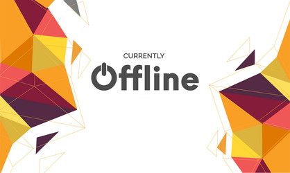 Offline social media background with red lines Vector Image