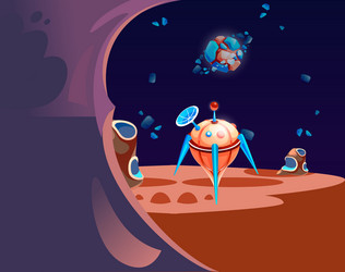 Fantastic scene of space alien mountain scenery Vector Image