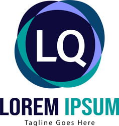 Initial lq logo template with modern frame Vector Image
