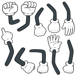 Set of cartoon arms Royalty Free Vector Image - VectorStock