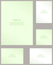 Green page corner design template set Royalty Free Vector