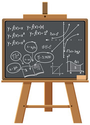 Math formula on blackboard isolated Royalty Free Vector