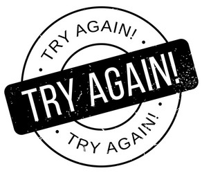 Try again rubber stamp Royalty Free Vector Image