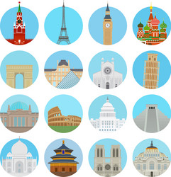 Landmarks cartoon Royalty Free Vector Image - VectorStock