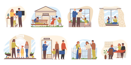 Child adoption infographic poster Royalty Free Vector Image