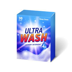 Detergent powder packaging mockup Vector Images & Graphics for ...
