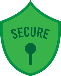 Secure logo badge design ic Royalty Free Vector Image