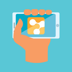 Smartphone design app icon white background Vector Image