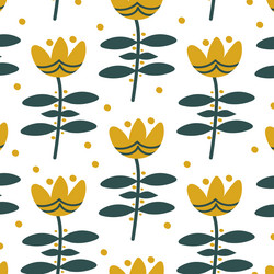 Scandinavian floral seamless pattern Royalty Free Vector