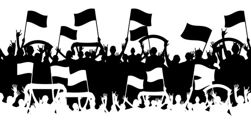 Grunge football crowd Royalty Free Vector Image