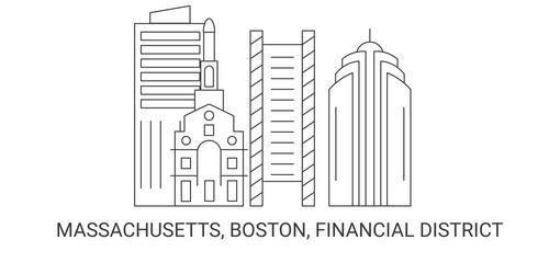 United states massachusetts boston Royalty Free Vector Image