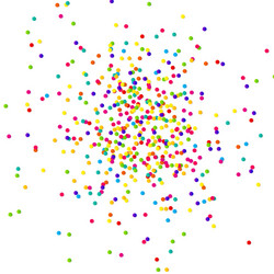 Abstract confetti background with polka dot Vector Image