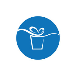 Gift logo symbol desain template Royalty Free Vector Image