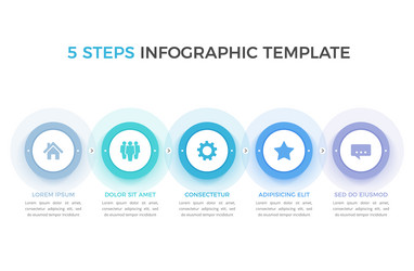 Infographic template with 5 steps Royalty Free Vector Image